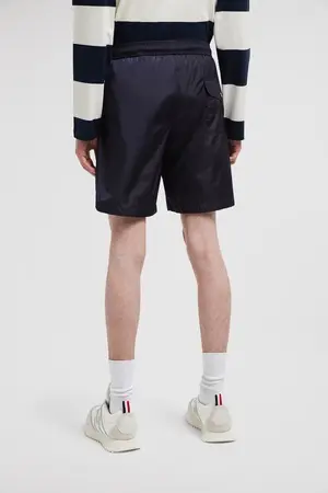 Moncler Logo Patch Drawstring Swim Shorts