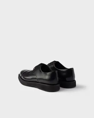 Prada Brushed Leather Lace-up Shoes