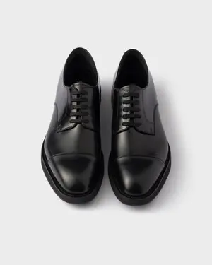 Prada Brushed Leather Lace-up Shoes