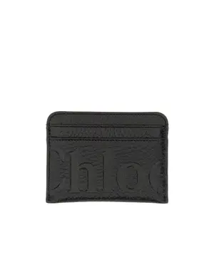 Chloé Logo Embossed Cardholder - No