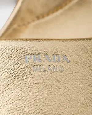 Prada Mordoré Nappa Leather Platform Sandals - Platinum
