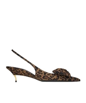 Saint Laurent 50mm Dakota Bow Detail Mules - Black