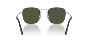 Persol Steel Full Rim Square Frame Sunglasses