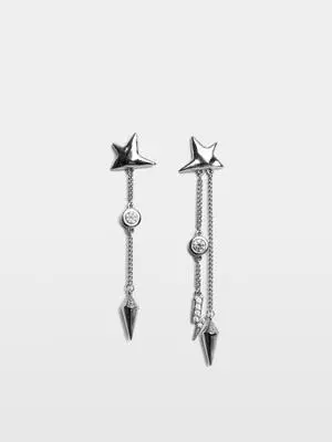 Zadig&Voltaire Rock Star Earrings - Shiny Silver