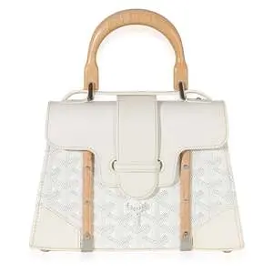 Goyard Goyardine Canvas Structure Saigon Top Handle - White