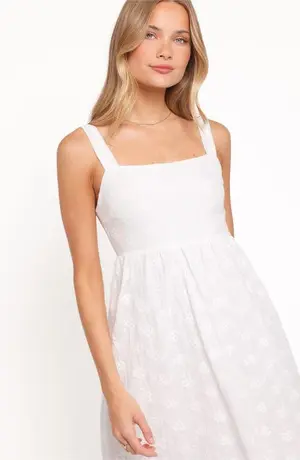 PETAL & PUP Embroidered Cotton Maxi Dress