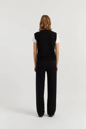 Chinti & Parker Wool-cashmere Snoopy Tank - Black