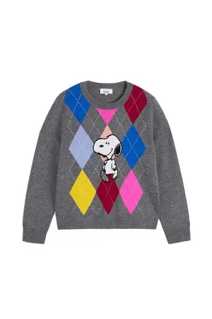 Chinti & Parker Wool-cashmere Snoopy Argyle Sweater