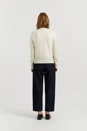 Chinti & Parker Wool-cashmere Snoopy Pocket Cardigan - Cream