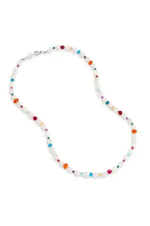 DOWER & HALL Carnival Mixed Gemstone And Pearl Necklace