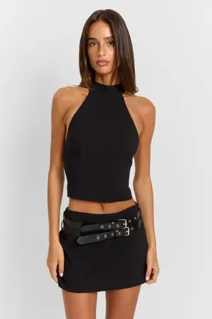 SASHA THERESE Wynonna Top - Black