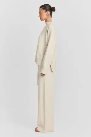 SASHA THERESE Maxine Knit Pant Wide Leg, Drawstring Waist