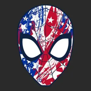 MARVEL: SPIDER-MAN Marvel Spider-man Americana Spidey Mask Graphic T-shirt