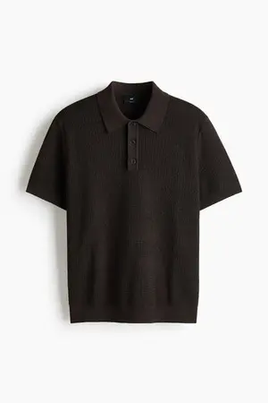 H&m Regular-fit Knit Polo Shirt