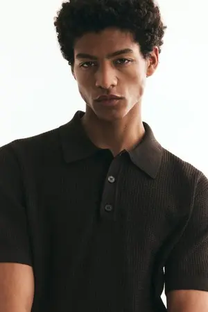 H&m Regular-fit Knit Polo Shirt