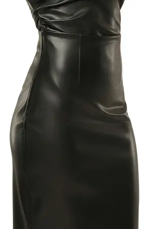 JLUXLABEL Faux Leather Maxi Skirt - Black