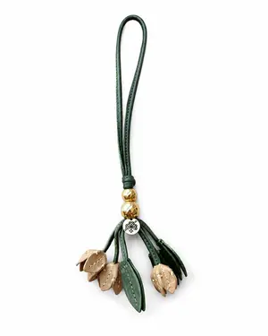 ROSZUAR Harvest Leather Purse Charm With 18k Gold-plated Hardware - Honey