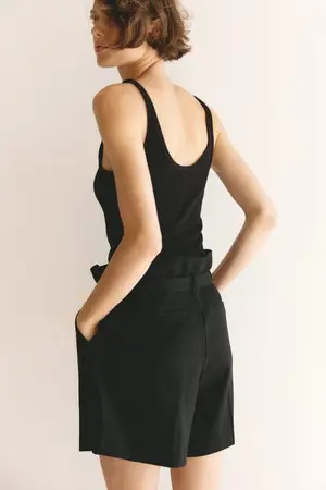H&m Viscose-blend Shorts With Belt