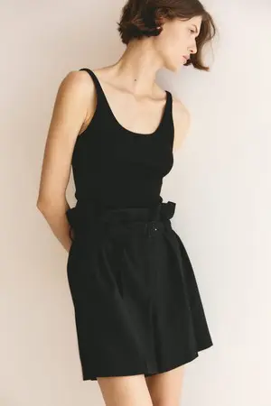 H&m Viscose-blend Shorts With Belt