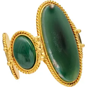 Sylvia Toledano Dakota Cuff With - Green Agate