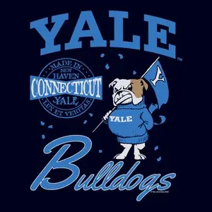 YALE UNIVERSITY Connecticut Bulldogs Badge Short Sleeve Graphic T-shirt
