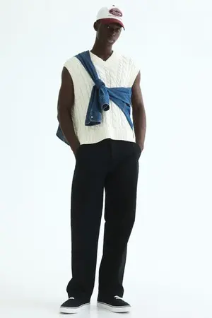 H&m Relaxed-fit Cotton Chinos - Black
