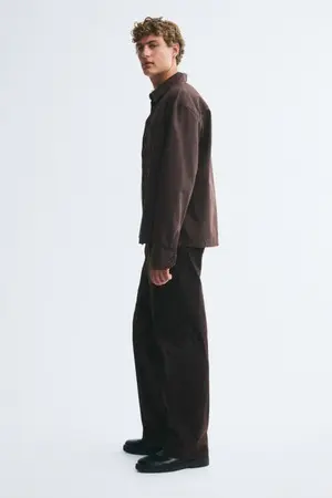 H&M Relaxed-fit Cotton Chinos - Dark Brown
