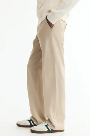 H&M Relaxed-fit Cotton Chinos - Light Beige