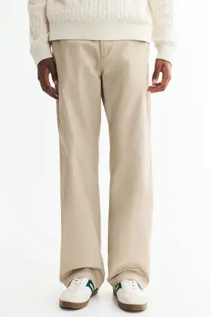 H&M Relaxed-fit Cotton Chinos - Light Beige