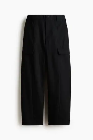 H&m Barrel-leg Cargo Pants - Black