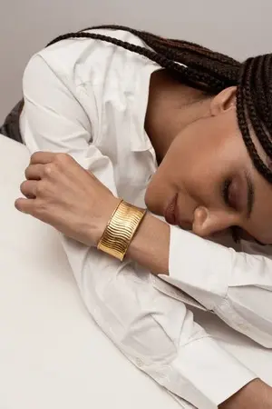 Sylvia Toledano Plated Brass "bambou" Cuff