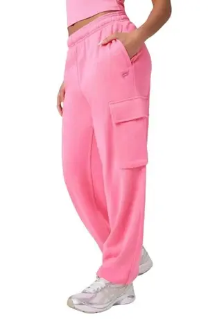 FABLETICS Year Round Terry Cargo Jogger - Strawberry Milkshake