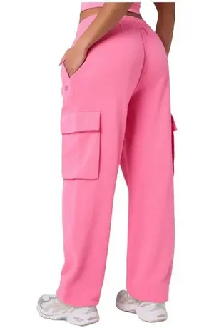 FABLETICS Year Round Terry Cargo Jogger - Strawberry Milkshake