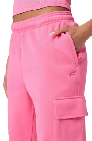 FABLETICS Year Round Terry Cargo Jogger - Strawberry Milkshake