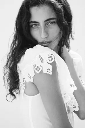 H&m Flounced Eyelet-embroidered Blouse