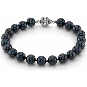 The Pearl Source 7.0-mm Akoya Black Pearl Bracelet - Black Pearls