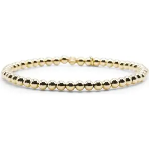 BOWOOD LANE 4mm Filled Beaded Bracelet - Gold
