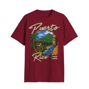 LOST GODS Caribbean Island Graphic T-shirt - Cardinal