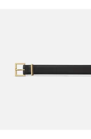 FRAME The Square Buckle Leather Belt - Black