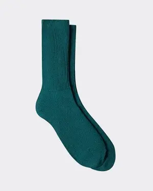 LE PERE Cotton Cashmere Ankle Socksgrey Green