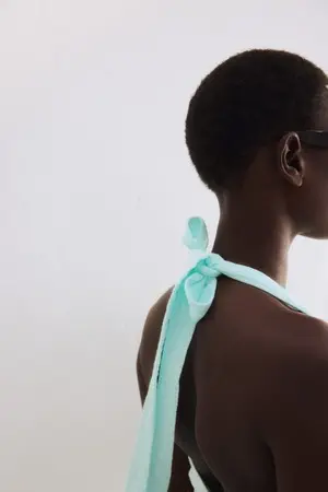H&m Cotton Halterneck Beach Dress