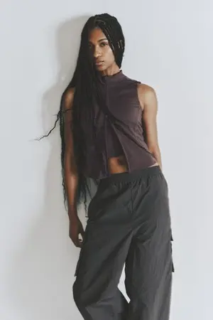 H&m Slim-fit Running Vest With Sculptmove - Dark Heather