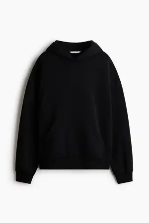H&m Relaxed Fit Hoodie With Kangaroo Pocket - Black