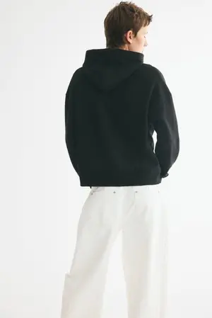 H&m Relaxed Fit Hoodie With Kangaroo Pocket - Black
