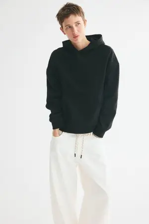 H&m Relaxed Fit Hoodie With Kangaroo Pocket - Black