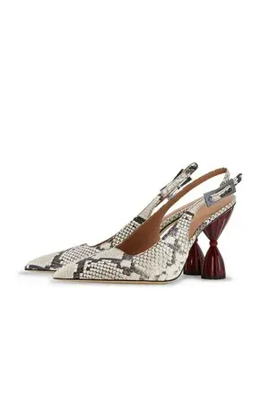 INOLA OJÉN Leila Snake Print Slingback Heel
