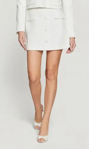 Generation Love Katana Crepe Mini Skirt - White