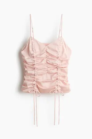 H&m Ruched Satin Top