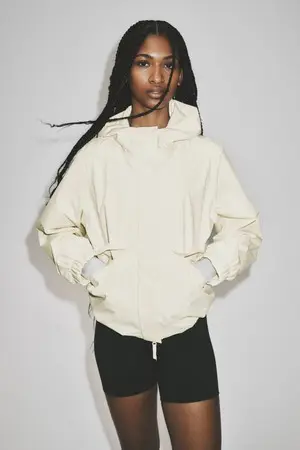 H&m Sports Rain Jacket - Cream