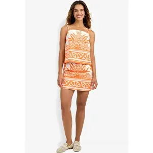Trina Turk High Rise Rico Tropical Print Skirt - Orange Oasis